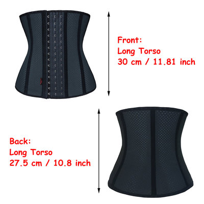 Underbust Latex Sport Girdle Womens Waist Cincher Black Hourglass Body Shaper