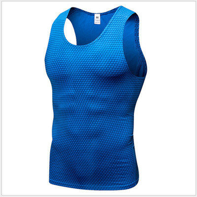 Cotton Body Building Mens Sports Top Men Print Quick Dry Armhole For Workout