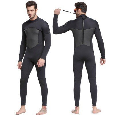 3mm Mens Swimming Wetsuit , Mens Diving Wetsuits Warm Thicken Siamese High Elastic