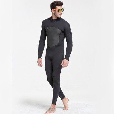 3mm Mens Swimming Wetsuit , Mens Diving Wetsuits Warm Thicken Siamese High Elastic