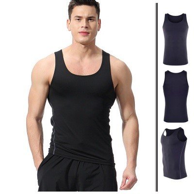 Fitness Sleeveless Mens Sports Top Muscle Shirts Running Vest Mens Quick Dry Body Building