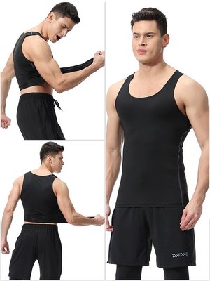 Fitness Sleeveless Mens Sports Top Muscle Shirts Running Vest Mens Quick Dry Body Building