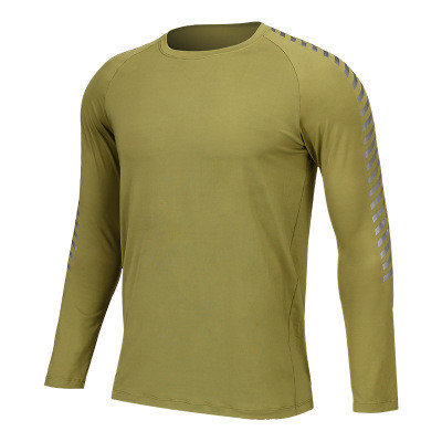 Men Long Sleeve Running T Shirts Dry Fit Fitness Gym Sport Blank Compression