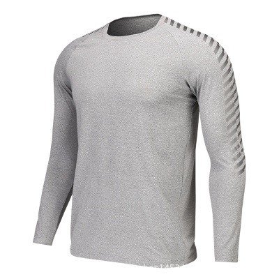 Men Long Sleeve Running T Shirts Dry Fit Fitness Gym Sport Blank Compression