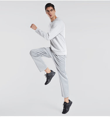 Crew Neck Long Sleeve Sweatshirt , Mens Sports Pullovers Oversized Breathable Blank Cotton