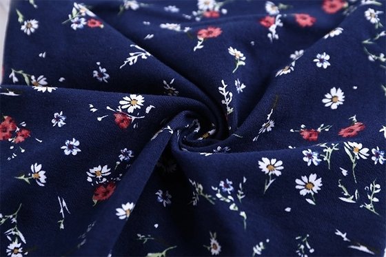 Breathable Cotton Spandex Knit Fabric Good Dyeability Absorbing Sweat