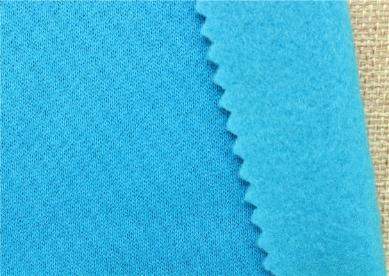 Knitting Solid Fleece Fabric 150D / 144F Breathability Great Elasticity
