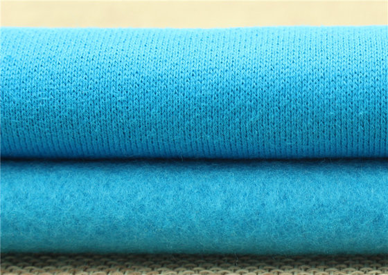 Knitting Solid Fleece Fabric 150D / 144F Breathability Great Elasticity