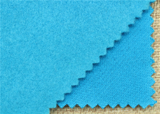Knitting Solid Fleece Fabric 150D / 144F Breathability Great Elasticity