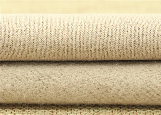 Stretch Knitted Solid Fleece Fabric Durable Shrink - Resistant High Density