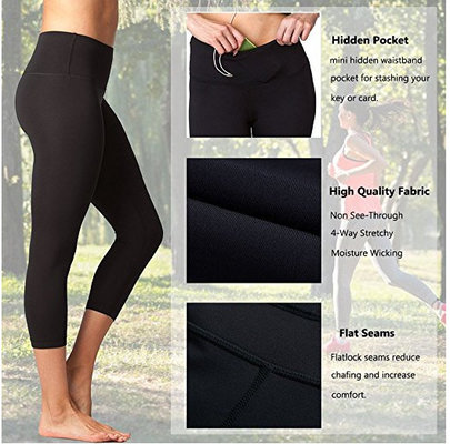Lightweight Yoga Running Pants , High Waisted Leggings Four Season Suit