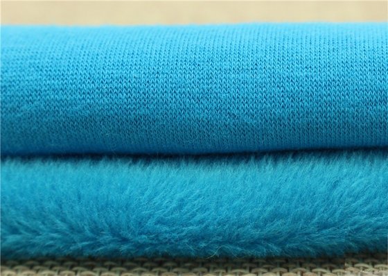 Soft Velvet Knit Fabric Fabric Plush Fleece One Side Flexibility For Sport Wear