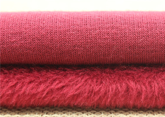 Warp Knitting Velvet Fabric , Tricot Knit Fabric Shrink Resistant With Polyester Spandex