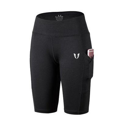 Tight Athletic Workout Shorts , Womens Compression Leggings High Rise
