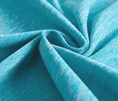 Single Jersey Polyester Sports Fabric 92% Polyester 8% Spandex Space Dyed Fabric For Yoga