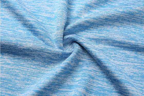 Single Jersey Polyester Sports Fabric 92% Polyester 8% Spandex Space Dyed Fabric For Yoga