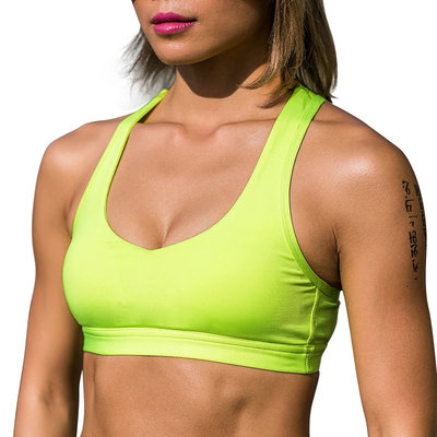 Shockproof Yoga Sports Bra , Racer Back Vest Exercise Less Pressure Fashionable
