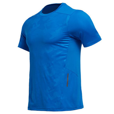 Round Neck Mens Sports Top Comfortable Wearing High Air Permeability Soft Touching