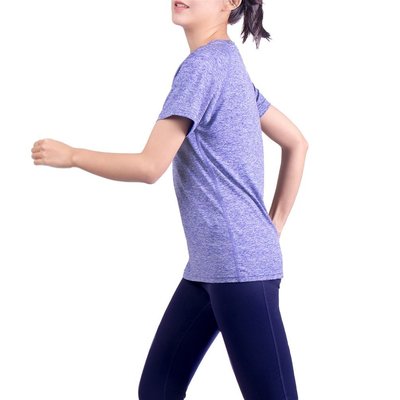 Breathable Short Sleeve Workout Shirts Casual Style Four Way Stretch Material