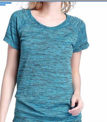 Eco - Friendly Sport Shirts For Women Lightweight Polyester Spandex Cation Fabric