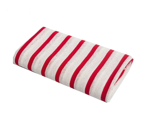 White Red Plaid Organic Bamboo Fabric Bacteriostatic For T - Shirts Knitting 180 Gsm