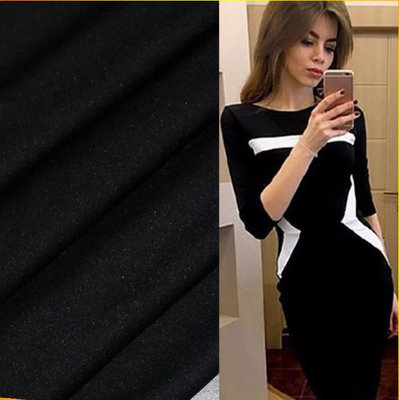 100D Polyester Ponte De Roma Knit Fabric Yarn Dyed Strong Hydroscopic