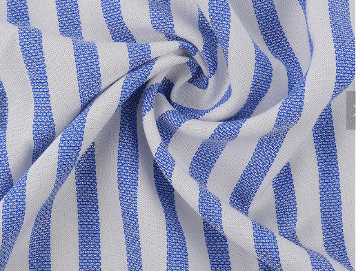Breathable 100 Rayon Fabric , Woven Stripe Fabric Yarn Dyed Moisture Absorption