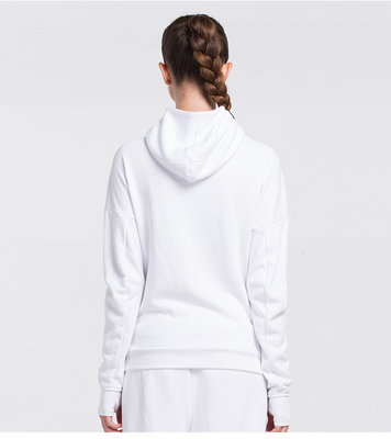 Women 300grams 100% cotton soft jersey fleece athletic pullover hoodie sport sweater sport fabric manufacturer
