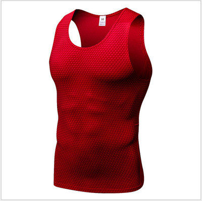 Cotton Body Building Mens Sports Top Men Print Quick Dry Armhole For Workout
