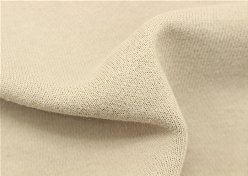 Stretch Knitted Solid Fleece Fabric Durable Shrink - Resistant High Density
