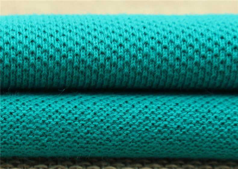 Weft Knitted Polyester Mesh Fabric , Jacquard Knit Fabric With Double Color