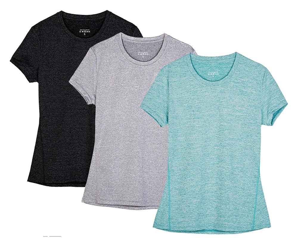 Flower Green Womens Athletic Shirts , Short Sleeve Shirts Stylish Fashion