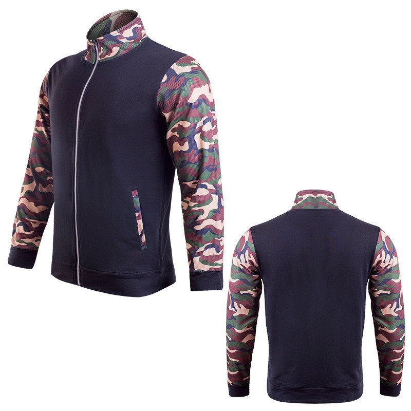 Men's outdoor sport track suit gym wear compression running jacket apparel factory