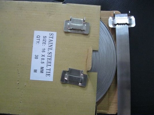 Bright 2B Brushed Steel Packing Strap For Structure / Medical Industry , 0.7mm Thickness