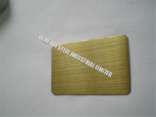 Gold Colored Cold Rolled Stainless Steel Sheet / 316 Stainless Sheet Hairline