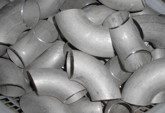 90 Degree 304L Stainless Steel Tube Fittings SS Elbow For Gas / DN10-DN600 / Sch5 - Sch 160