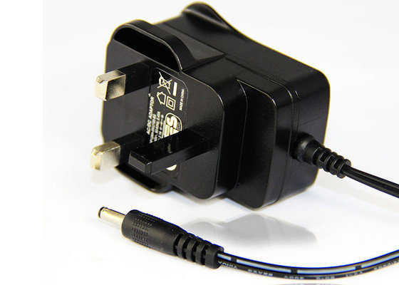 Black 15W Switching AC DC Power Adapter 90 - 264 Volt AC Input Voltage