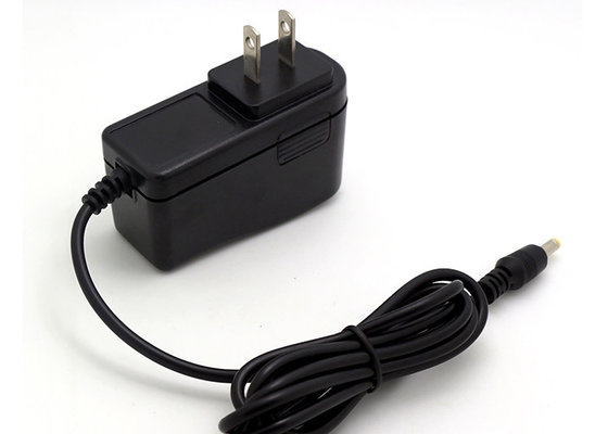 12V 200mA Wall Mount Power Adapter With 1.5 Meter DC Cable Black / White Color