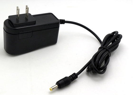12V 200mA Wall Mount Power Adapter With 1.5 Meter DC Cable Black / White Color