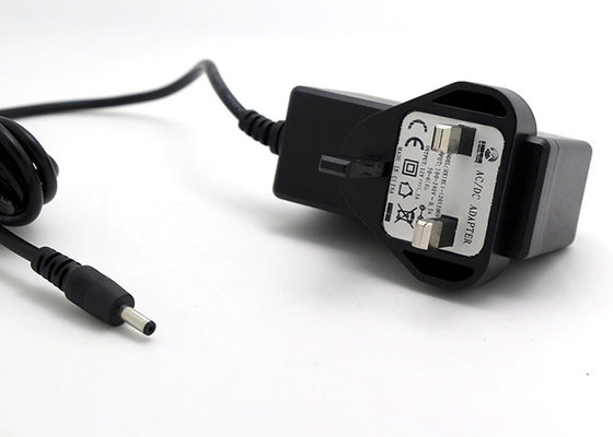 Black / White 9 Volt 1000ma Power Supply , 9v 1a AC Power Plug Adapter