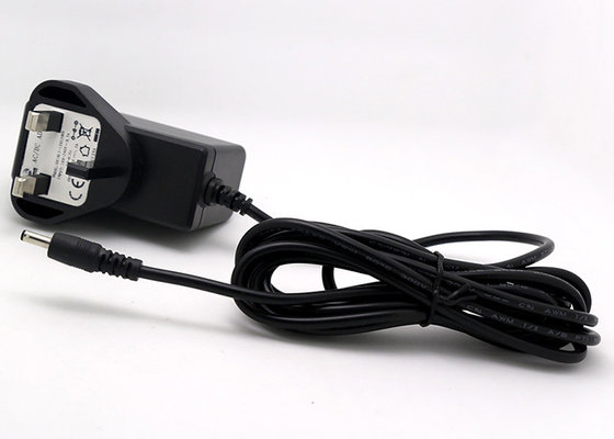 Black / White 9 Volt 1000ma Power Supply , 9v 1a AC Power Plug Adapter