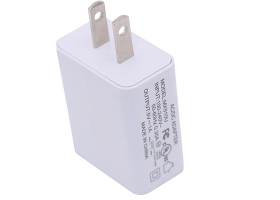 US Type USB Wall Power Adapter , 5V 1.5A USB Charger Adapter Short Circuit Protection