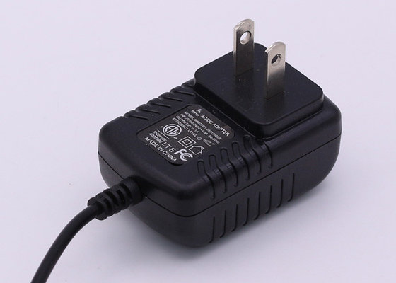 12 Watt Switching AC DC Power Adapter Black Low Ripple 5V - 24V DC Output