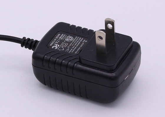 12 Watt Switching AC DC Power Adapter Black Low Ripple 5V - 24V DC Output