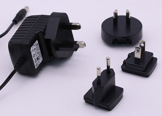 AC To DC 12W Power Adapter 12V 1A Output Various Interchangeable Plugs