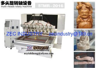 China CNC Engraving Machine, CNC Router - Multi-heads Rotary Machine for wood furniture,antique supplier