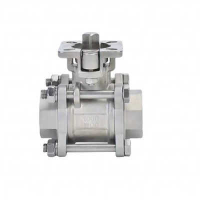 Three-piece ball valve high platform 304 stainless steel 3PC wire welded 1 "2" dn15/20/25 pneumatic valve