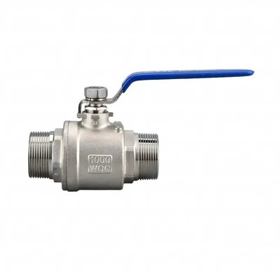 304 stainless steel internal and external wire ball valve two-piece external thread screw ball valve
