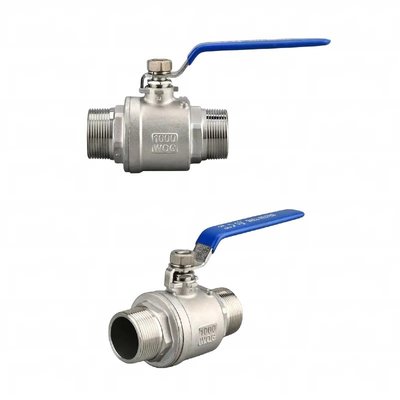 304 stainless steel internal and external wire ball valve two-piece external thread screw ball valve