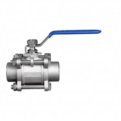304 stainless steel three-piece welded ball valve Q61F-16P full diameter butt welded ball valve